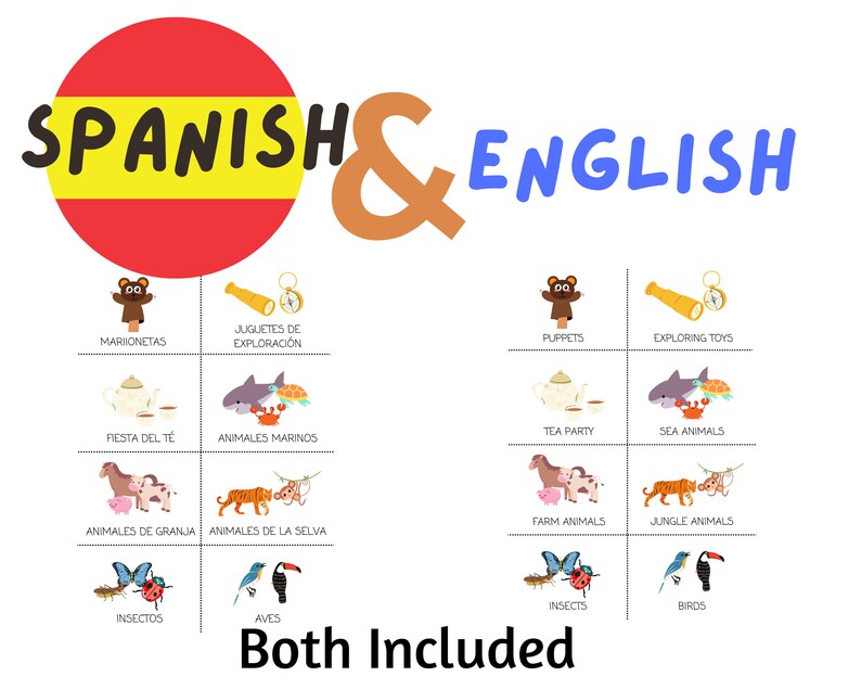 Toy Storage Labels Spanish, Etiquetas Español Niños, Toy Trofast Bin ...