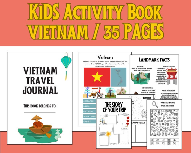 Explore Vietnam – Kids Printable Travel Book With Games, Vietnamese ...