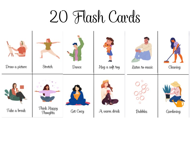 Calming Techniques Flash Cards , Calming Corner, Calming Strategies ...