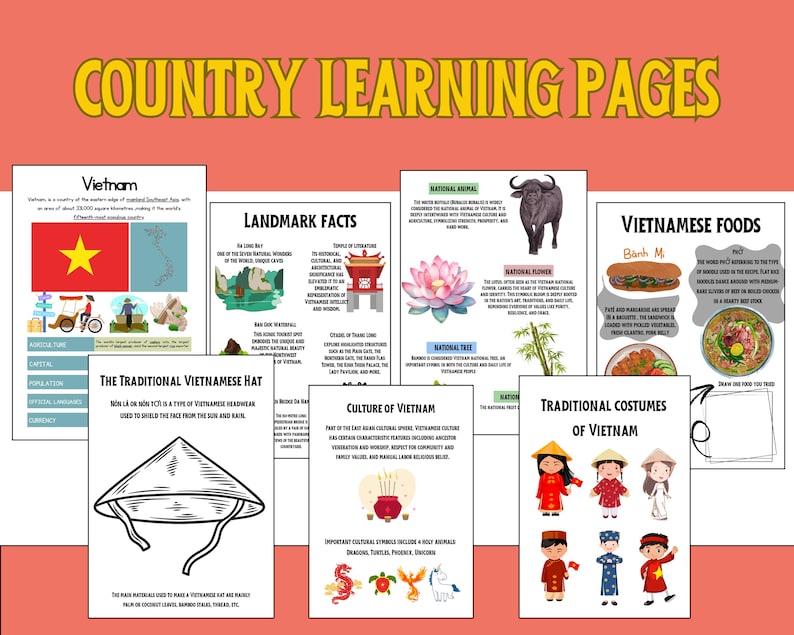 Explore Vietnam – Kids Printable Travel Book With Games, Vietnamese ...