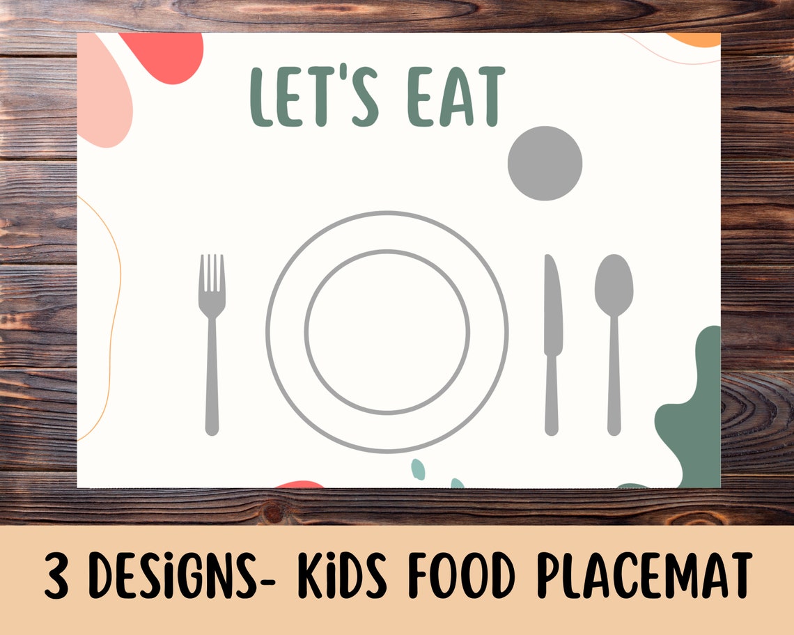 Printable Montessori Placemat , Pickey Eaters, Kids Food Chart ...