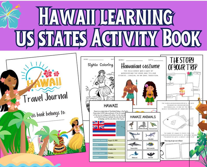 Hawaii State Study Pack | Printable Classroom Activities | US Geography ...