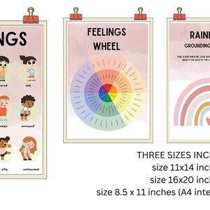 6 Calming Corner Posters ,feelings Poster, Feelings Chart, Feelings ...