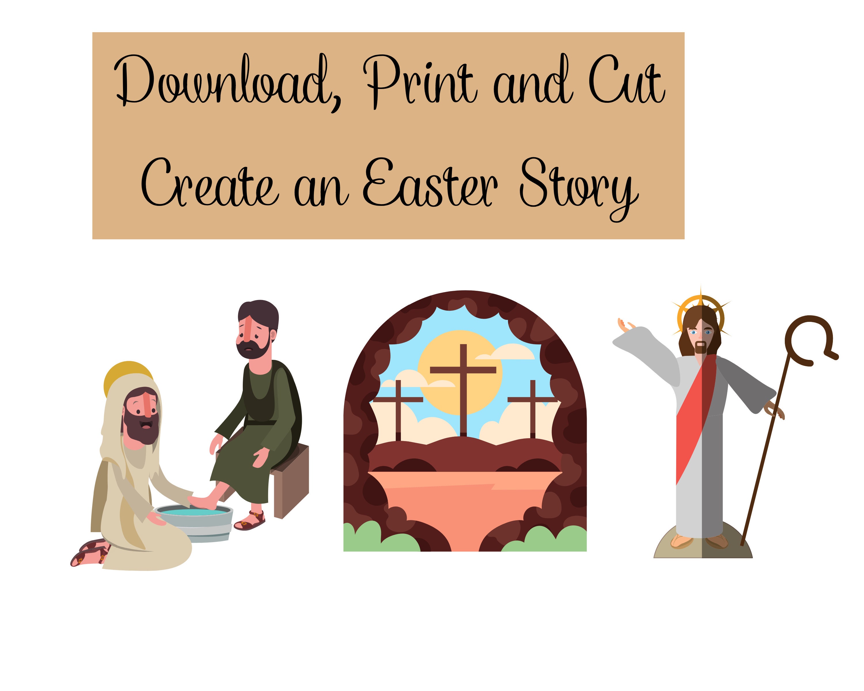 16 Easter Story Cards, Easter Story Printable, Holy Week Activities for ...