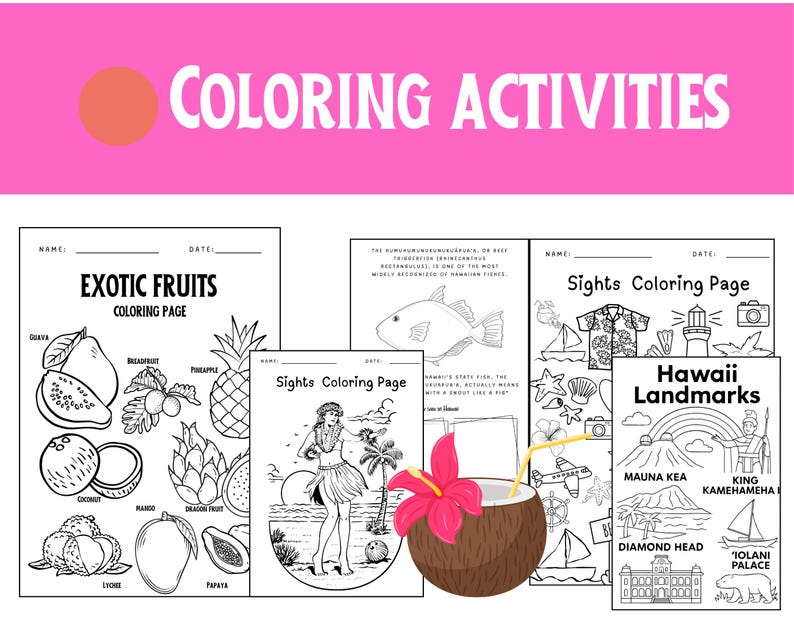 Hawaii State Study Pack | Printable Classroom Activities | US Geography ...