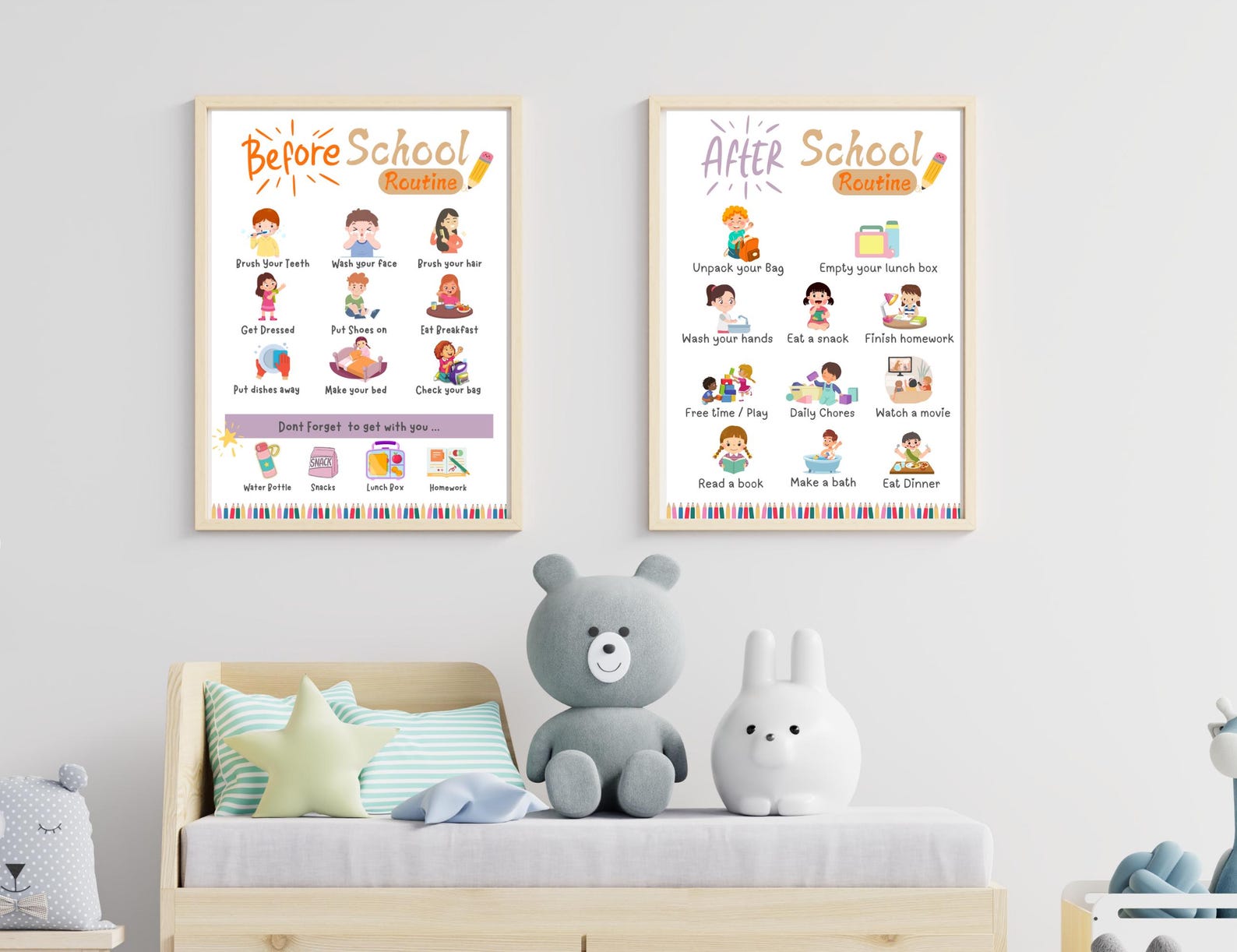 Before and After School Routine | Kids Room Decor | Back to School ...