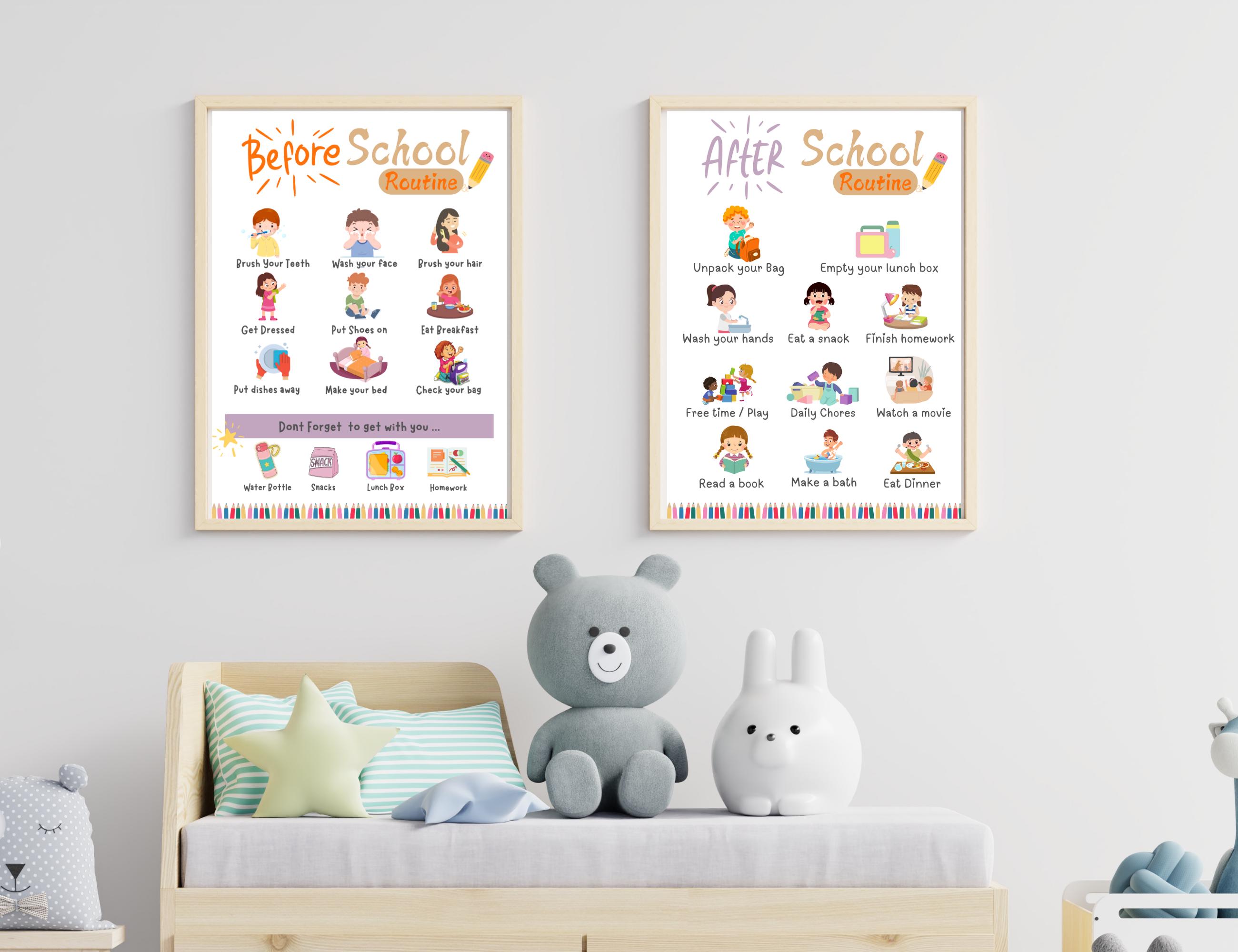 Before and After School Routine | Kids Room Decor | Back to School ...