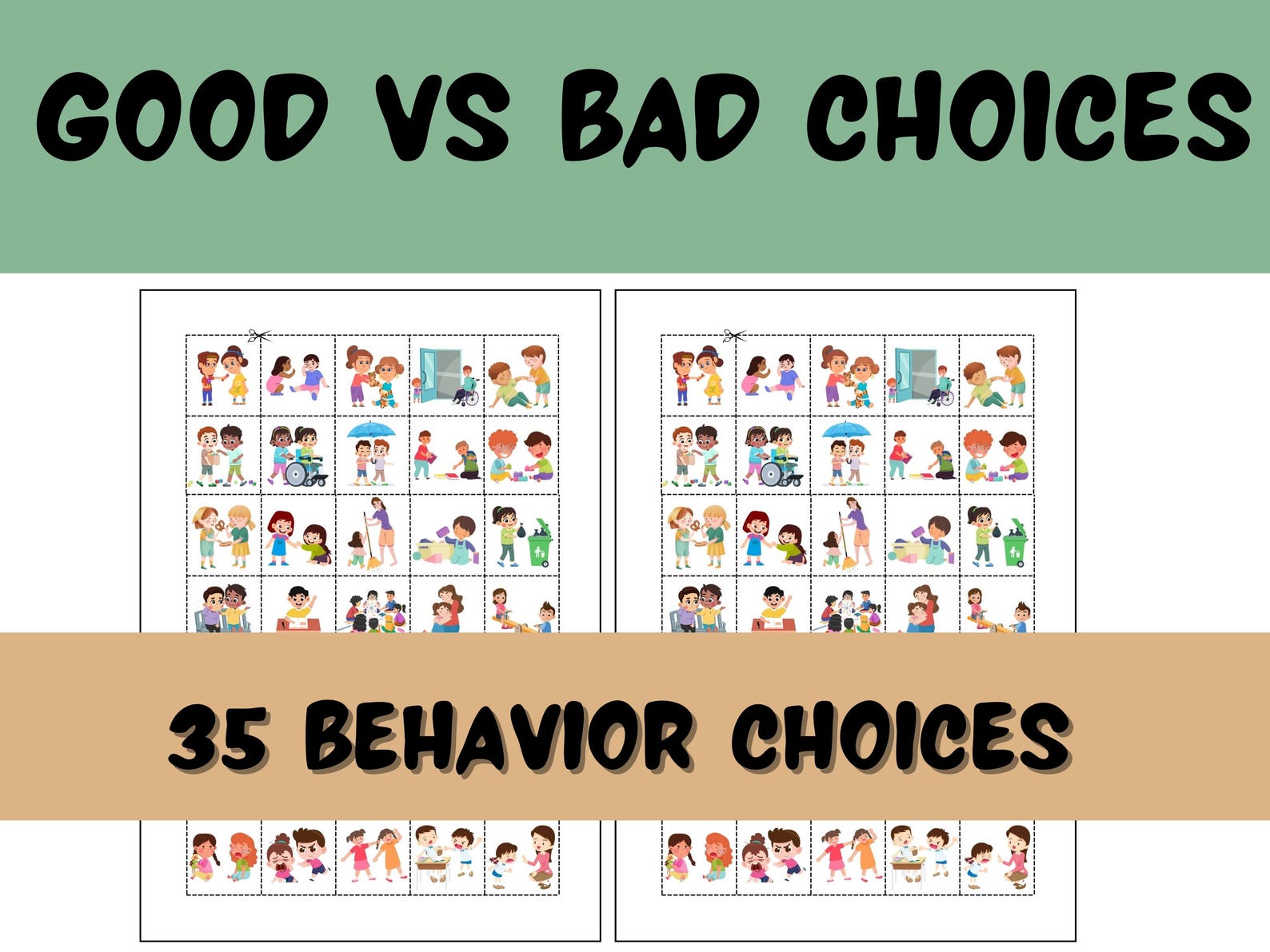 Good & Bad Behavior Sorting Activity | Teaching Material | Cut and ...