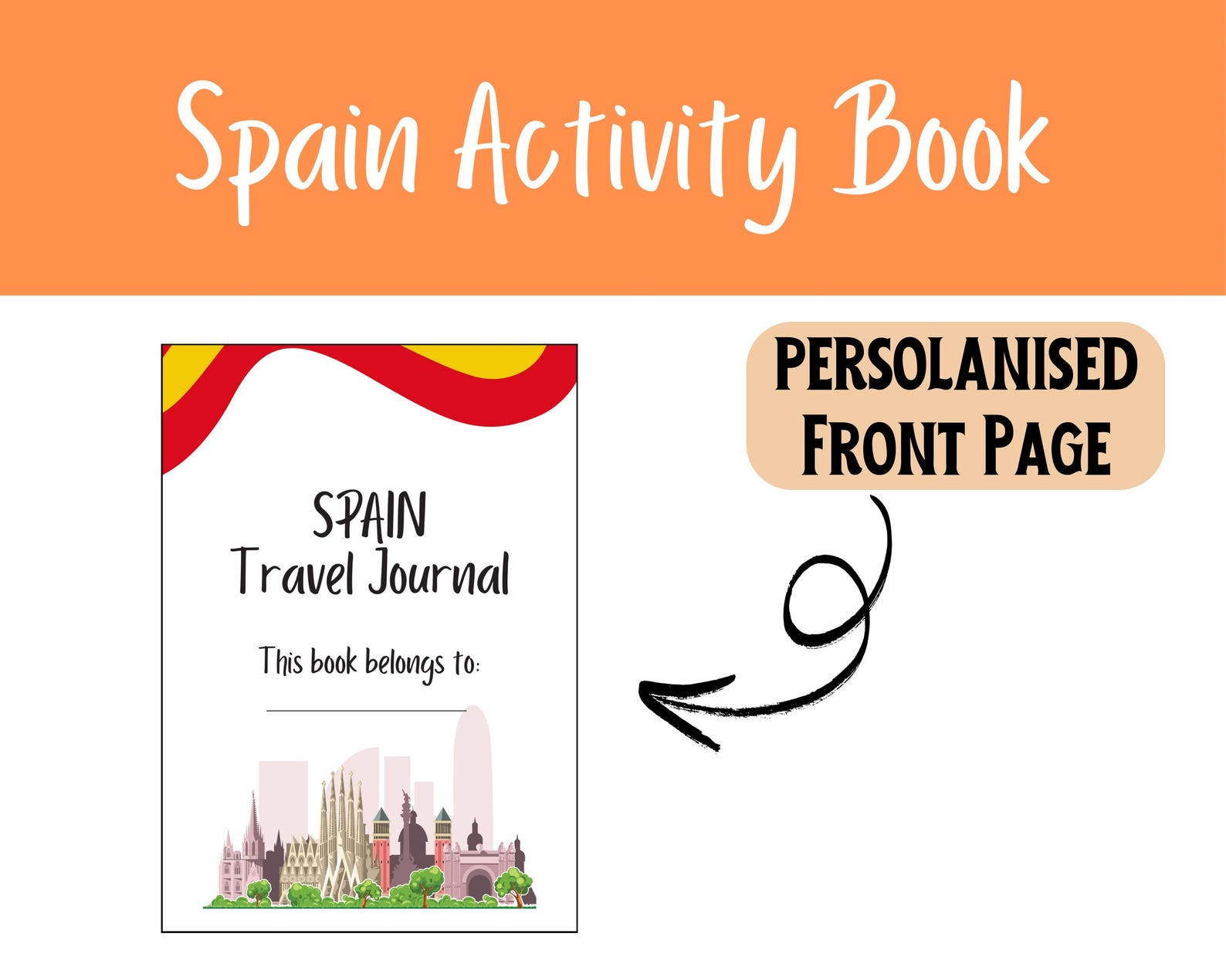 Spain Travel Activities, Kids Printable Worksheets for Barcelona ...