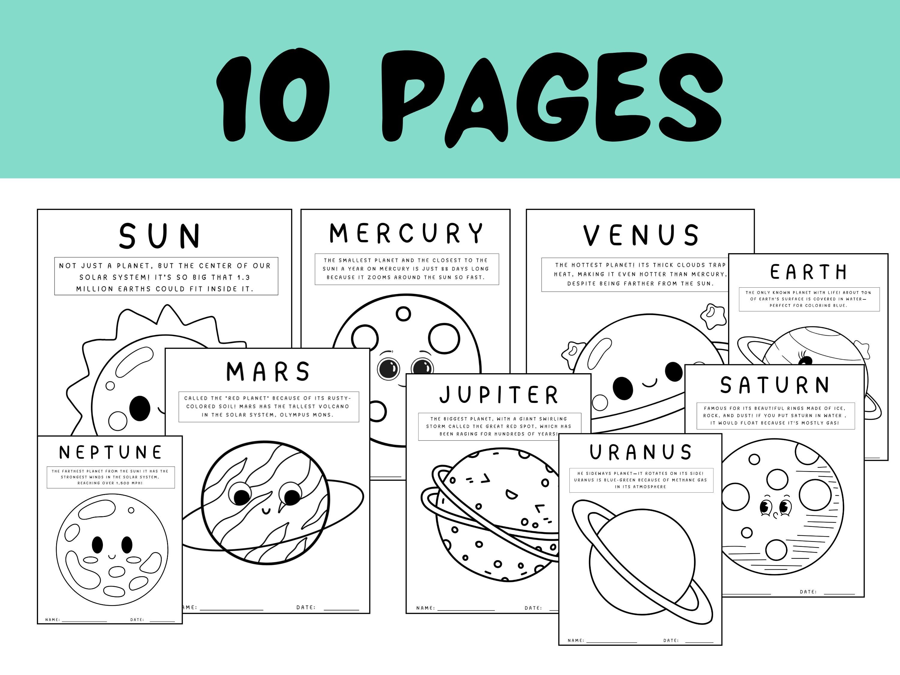 Solar System Coloring Pages | Printable Space Activity | Planets ...