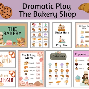 Bakery Shop Dramatic Play Kit ,preschool Sensory Play , Home Dramatic ...