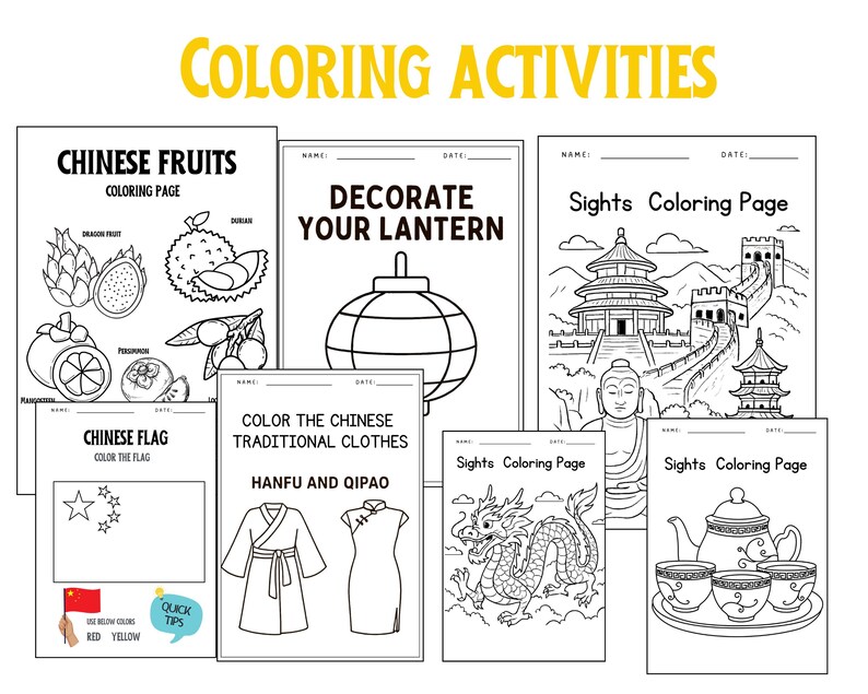 Explore China - Kids Printable Travel Book With Games, Chinese Food ...