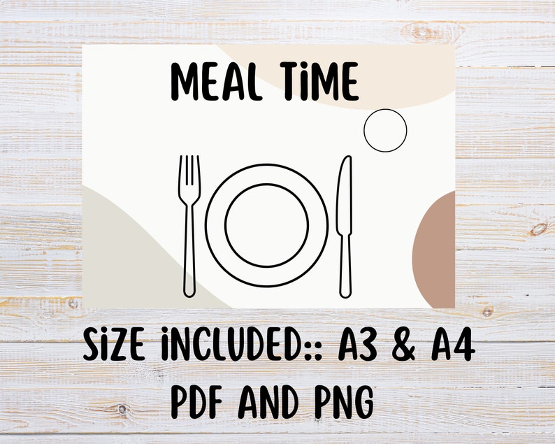 Printable Montessori Placemat , Pickey Eaters, Kids Food Chart ...