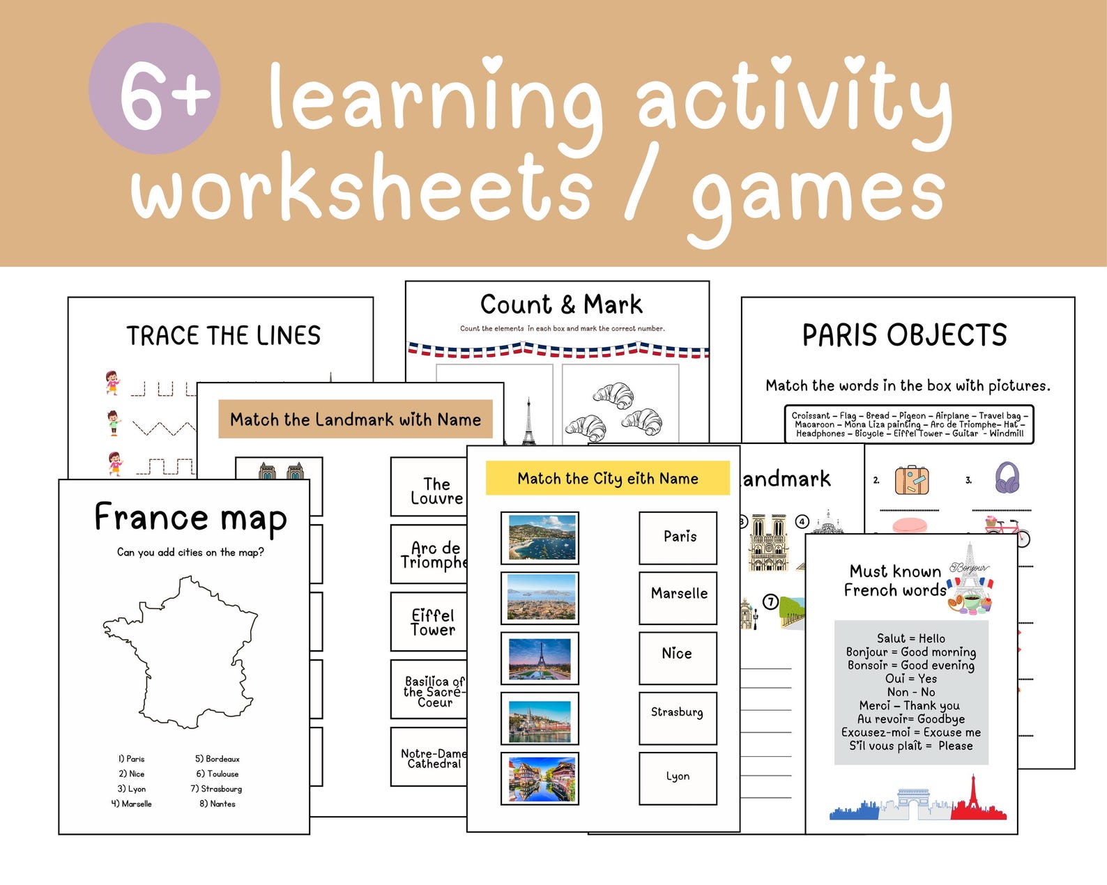 Let’s Explore France! Personalized Kids Activity Book, Travel Journal ...