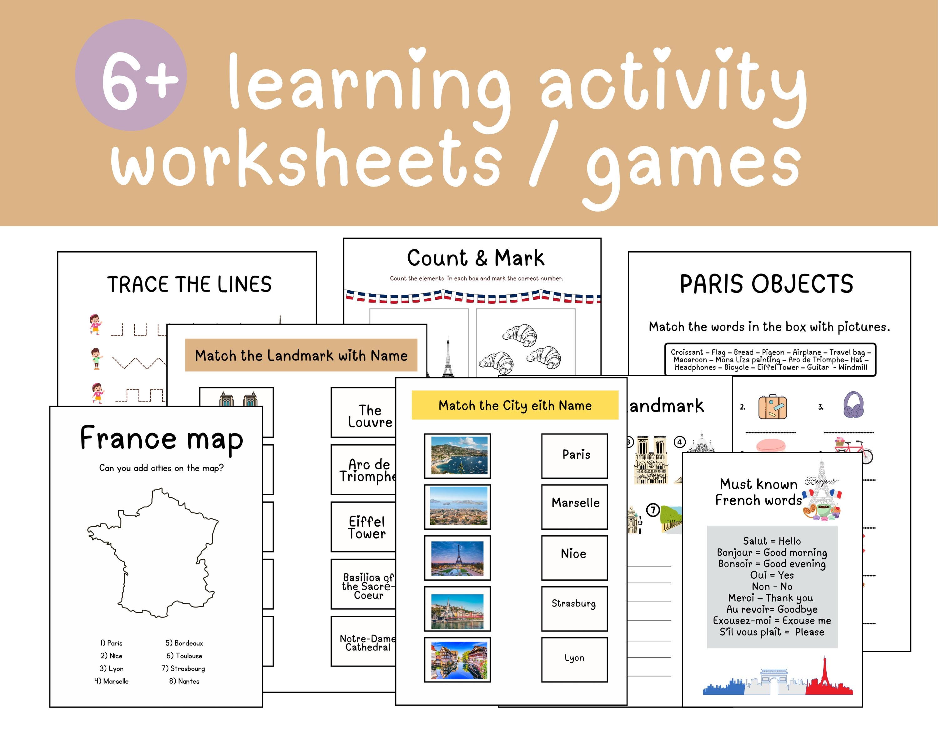 Let’s Explore France! Personalized Kids Activity Book, Travel Journal ...