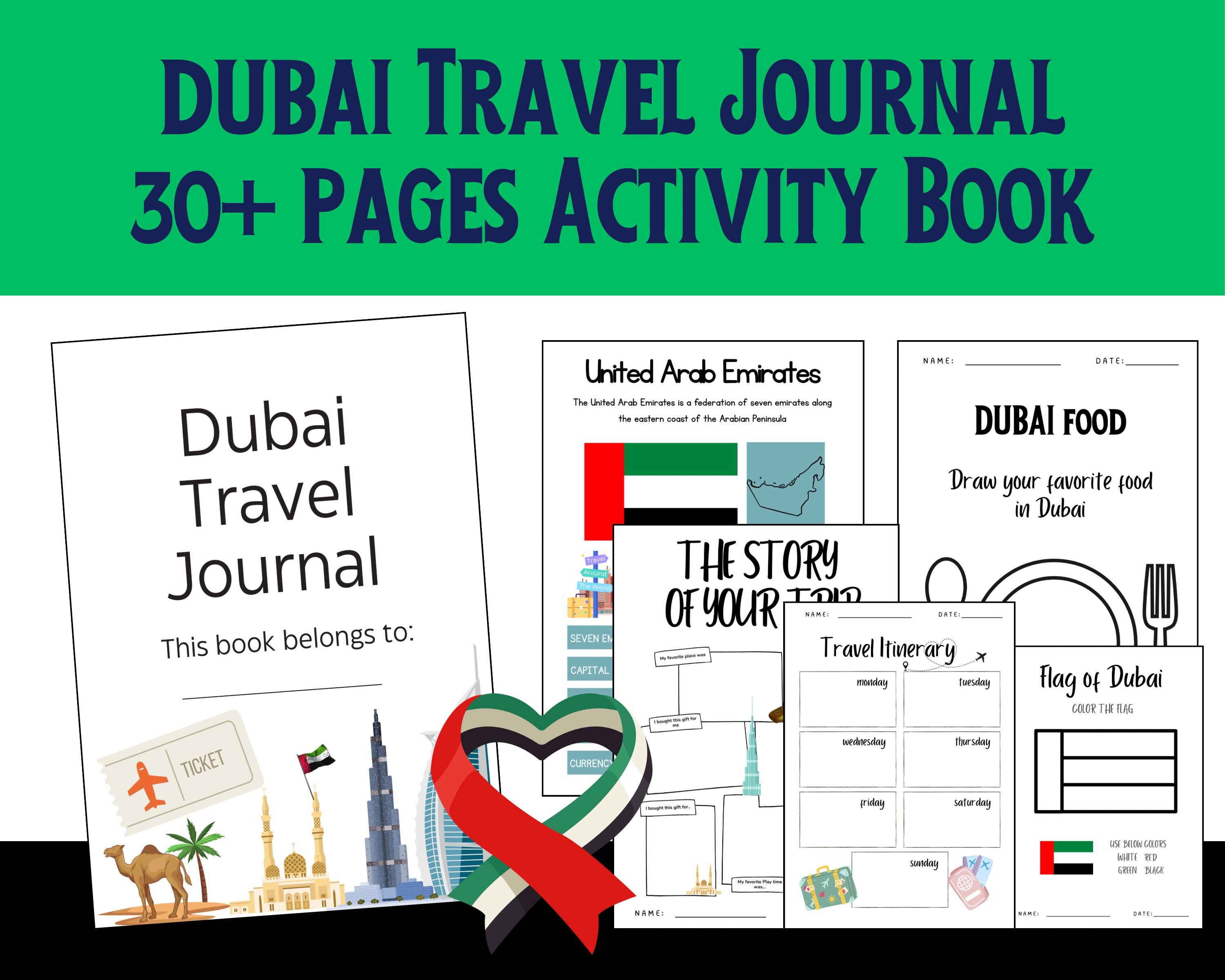 Dubai & UAE Kids Travel Journal | Printable Activities | Learning Games ...