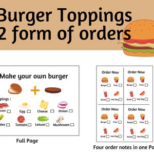 Hamburger Dramatic Play, Burger Shop Pretend Play, Classroom Dramatic ...