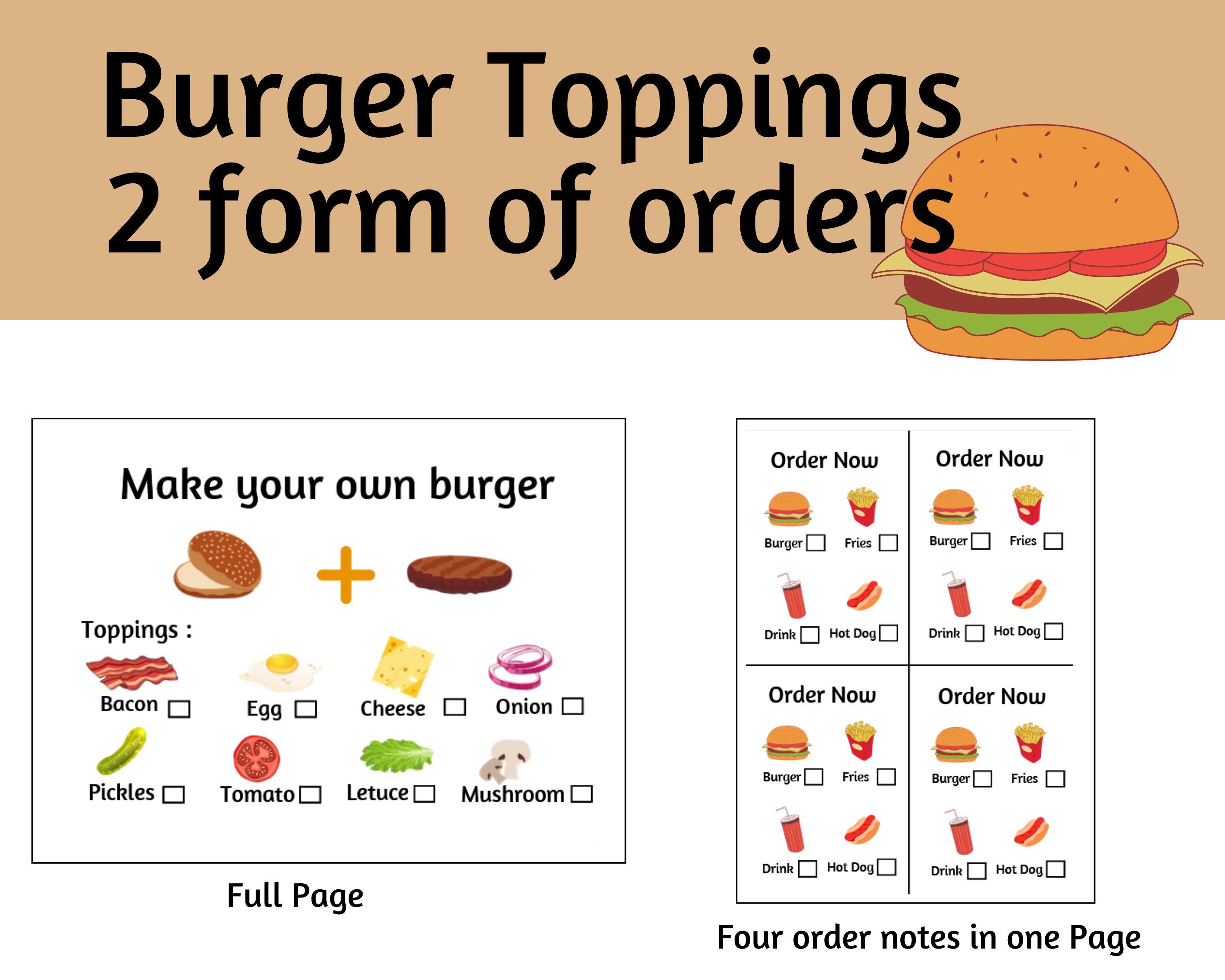 Hamburger Dramatic Play, Burger Shop Pretend Play, Classroom Dramatic ...