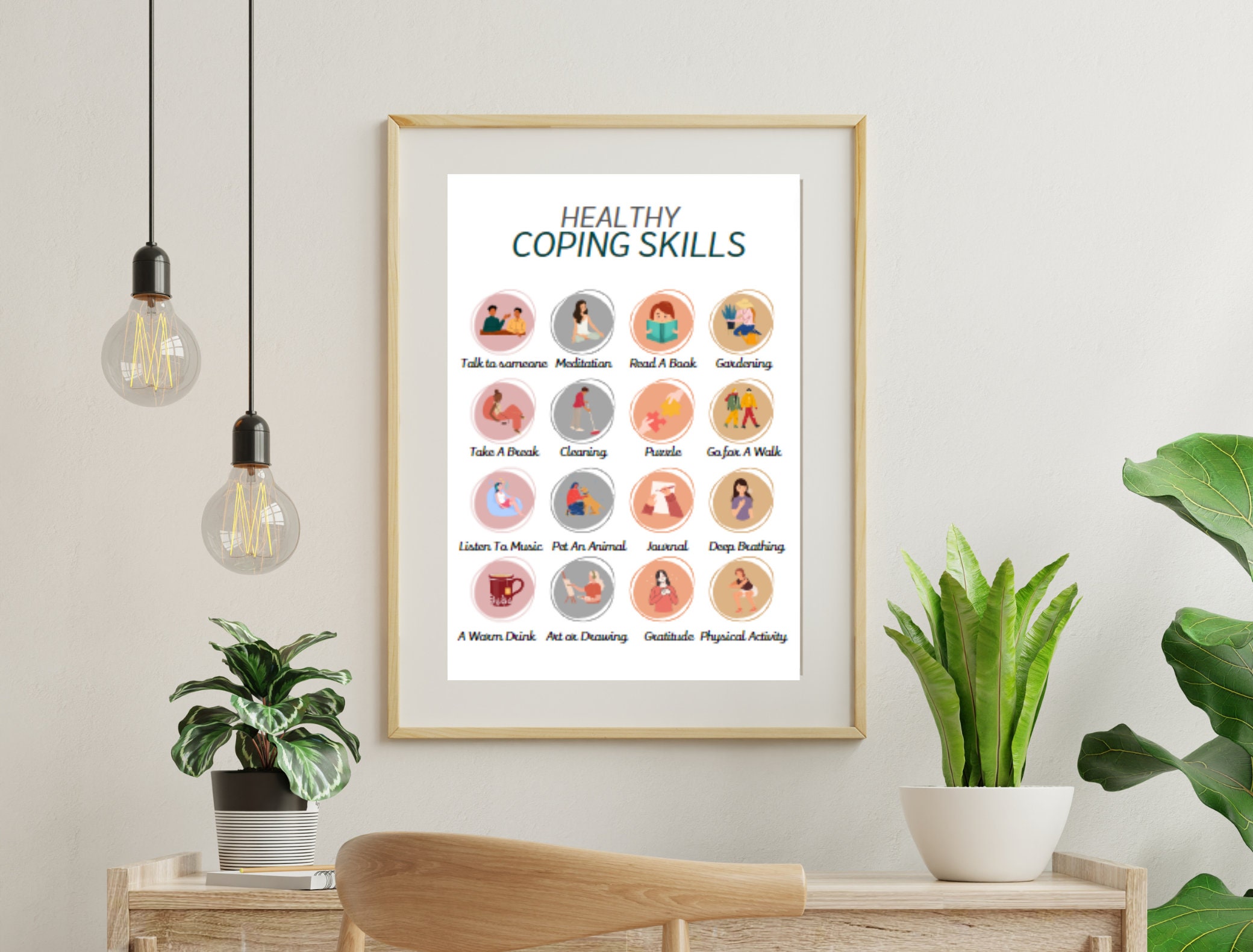Healthy Coping Skills Poster Counselling Decor Psychology - Etsy