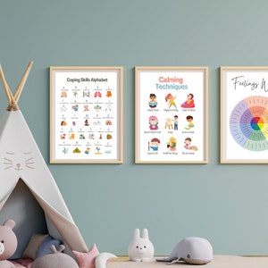 Feelings Wheel Printable Therapist Decor Emotions Poster Counselling ...