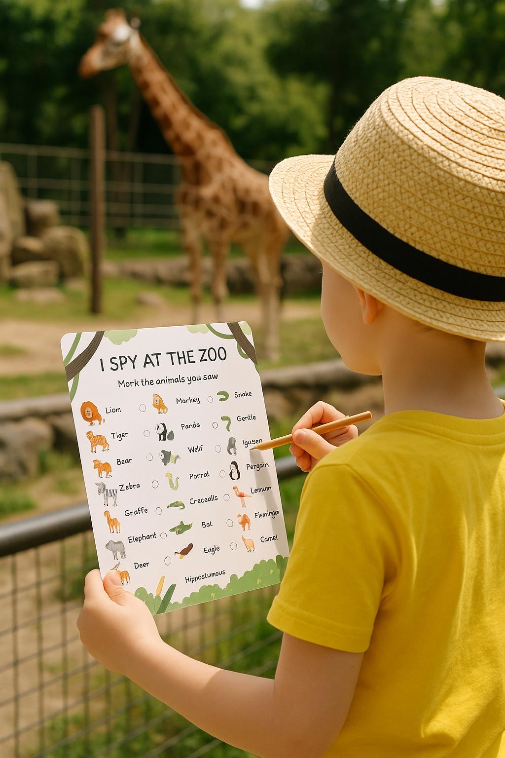 Kids Zoo Scavenger Hunt Printable Activity, I Spy at Zoo Homeschool ...