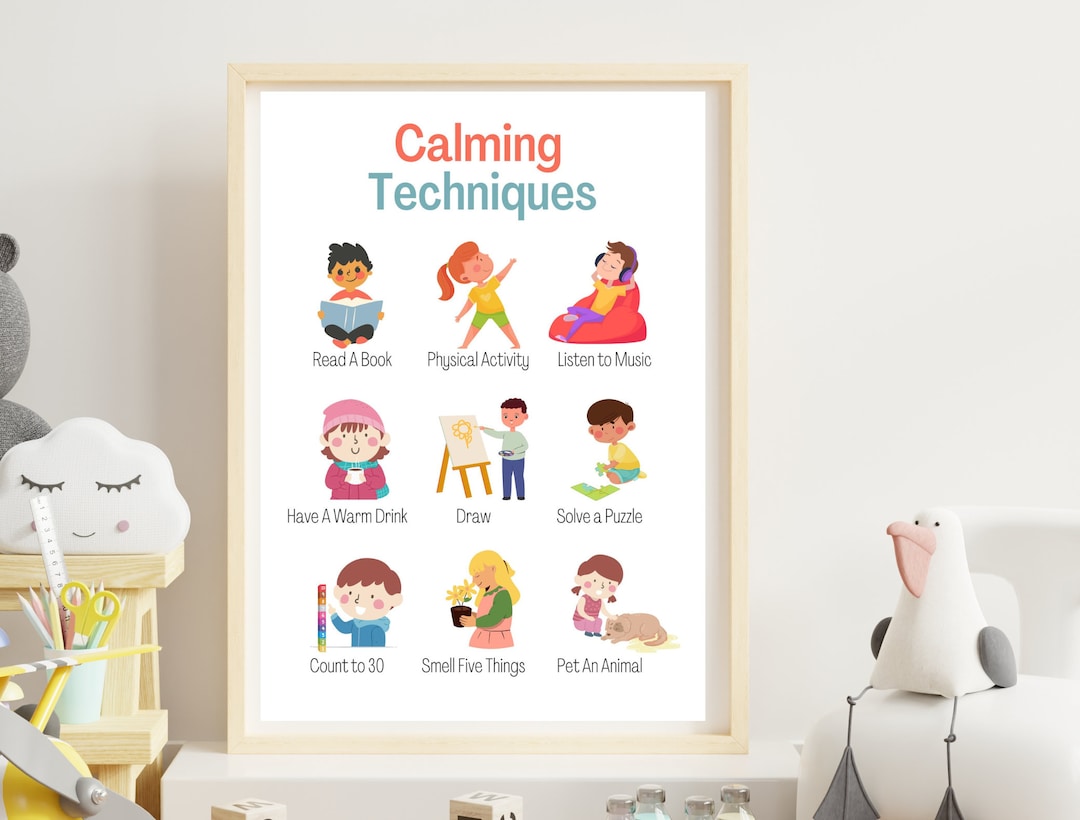 Kids Calming Techniques Poster, Calm Down Corner,kids Strategies ...