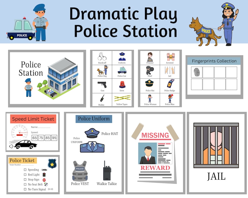 Police Officer Learning Role Play, Pretend Play, Toddler Dramatic Play ...