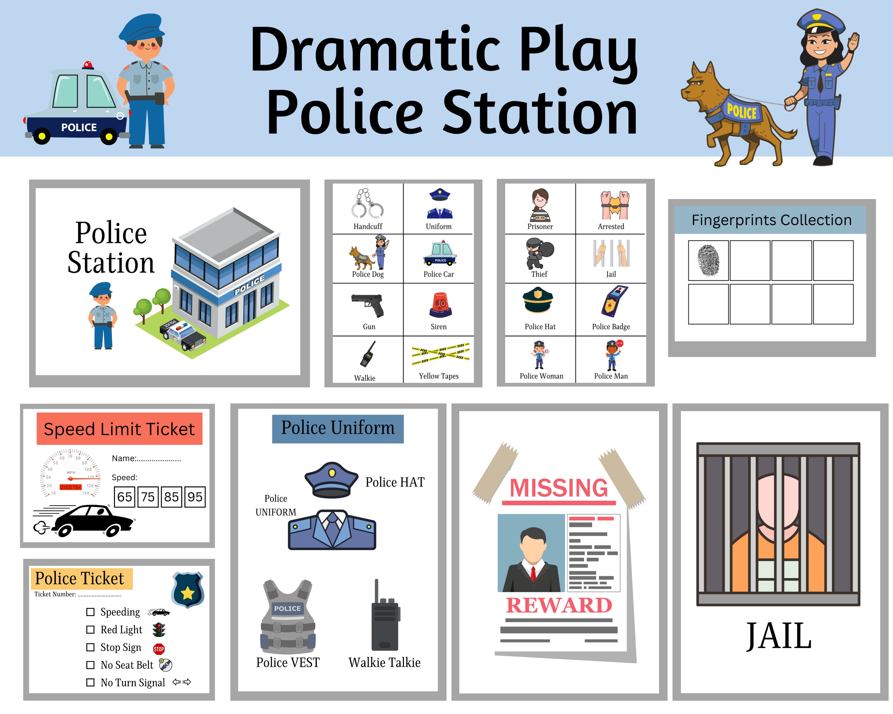 Police Officer Learning Role Play, Pretend Play, Toddler Dramatic Play ...