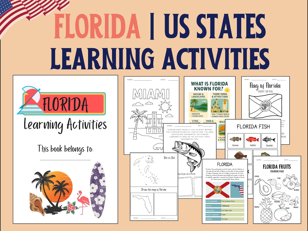 Florida State Learning Activities | Printable US Geography Worksheets ...