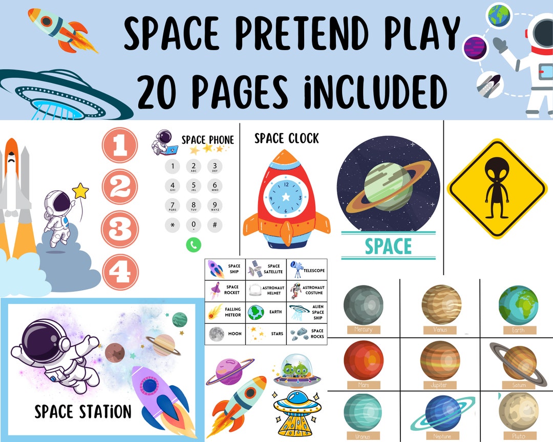 Space Station Pretend Play Printable, Space Dramatic Play, Kids Daycare ...
