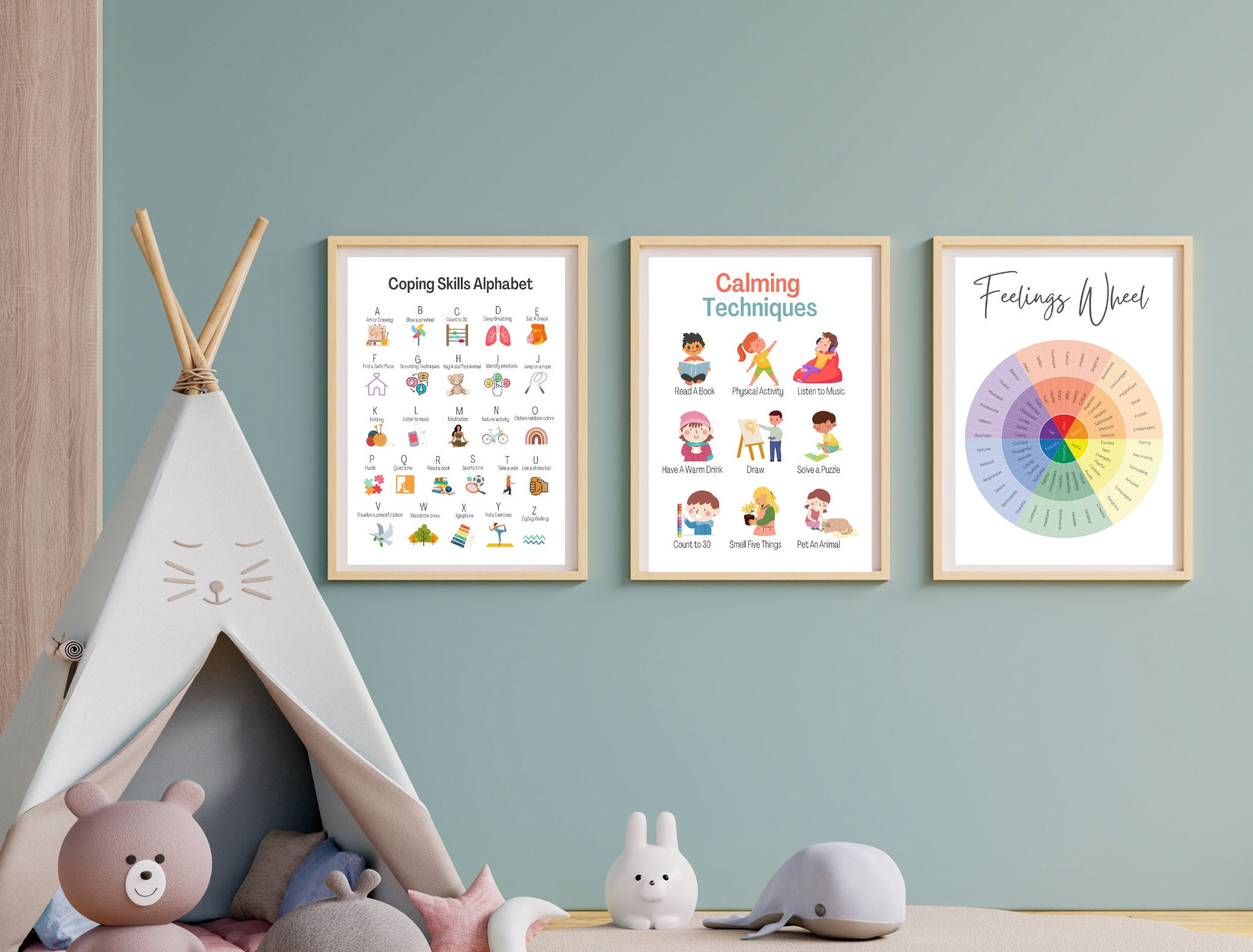 Kids Calming Techniques Poster, Calm Down Corner,kids Strategies ...
