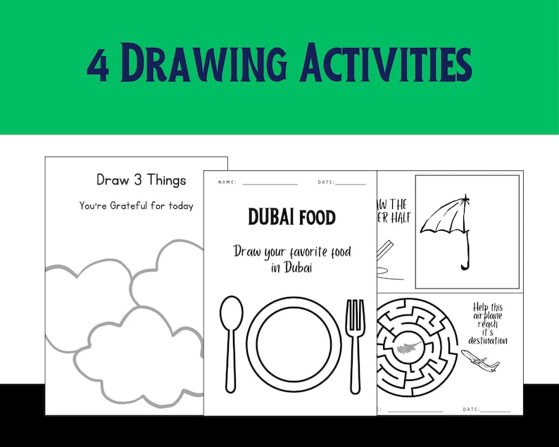 Dubai & UAE Kids Travel Journal | Printable Activities | Learning Games ...