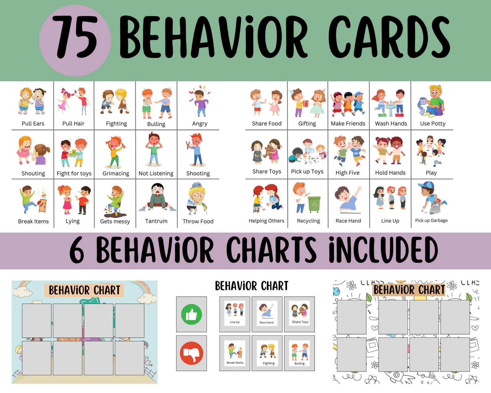 75 Behavior Pecs , First Then Visual Aid , Toddler Behavior Chart ...
