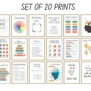 20 Therapist Office Decor Social Worker Posters Therapy Wall Art ...