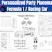 Racing Car Party Placemat | Printable Formula 1 Party Coloring Page ...