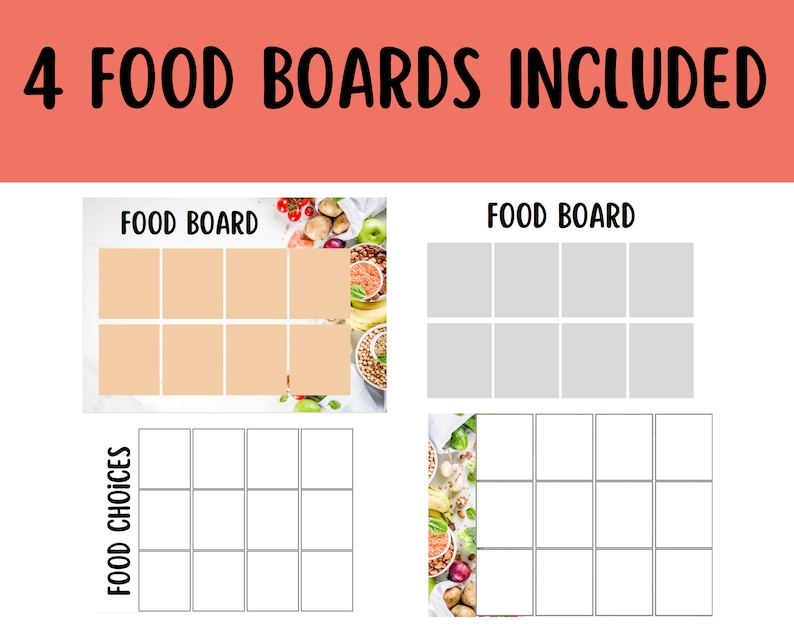 225 Printable Food Images for Kids | Meal Planning Boards | Fun ...