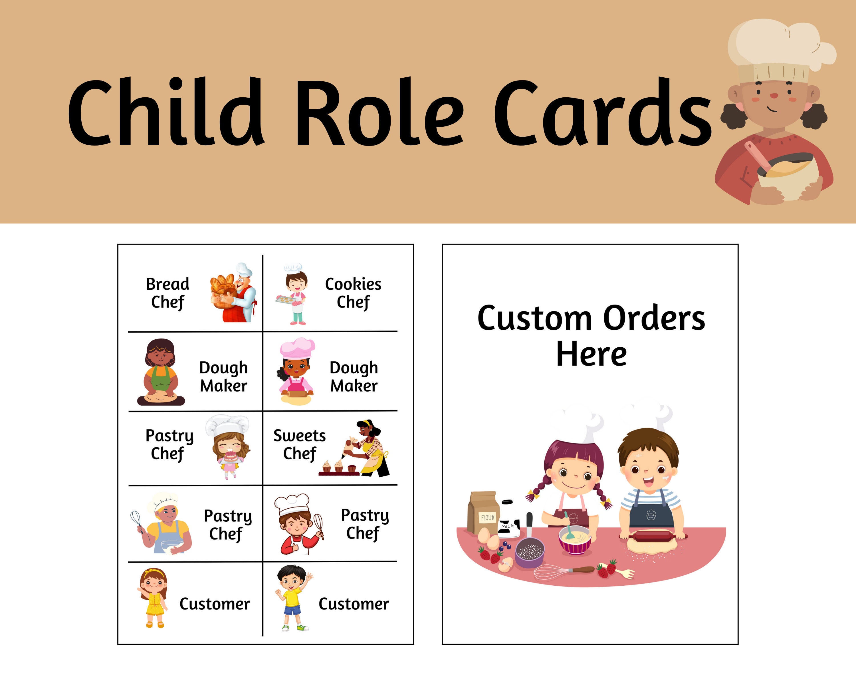 Bakery Shop Dramatic Play Kit ,preschool Sensory Play , Home Dramatic ...