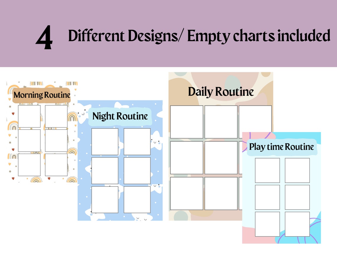 156 Picture Routine Cards for Kids 4 Routine Chart ,visual Schedule ...