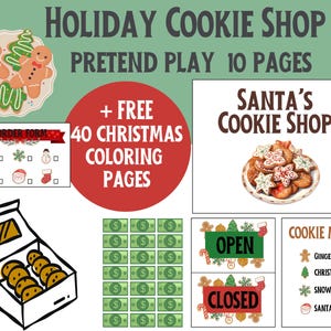 Gingerbread Bakery Pretend Play Center Printable | Santa’s Cookie Shop ...