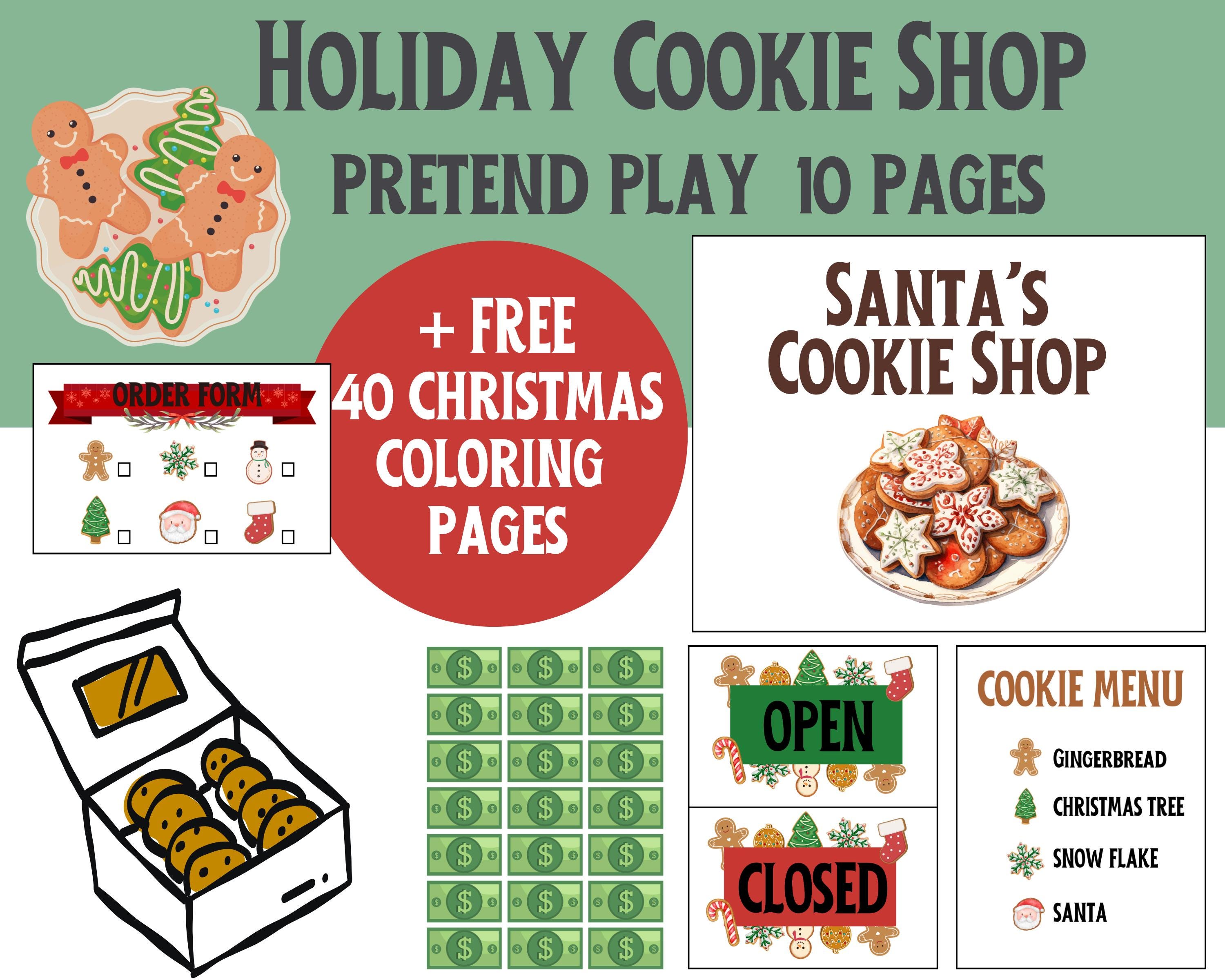 Gingerbread Bakery Pretend Play Center Printable | Santa’s Cookie Shop ...