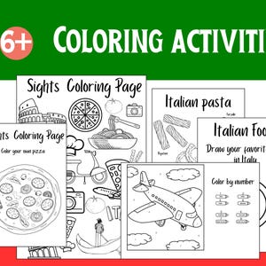 Italy Travel Activities, Kids Printable Worksheets for Italy ,coloring ...