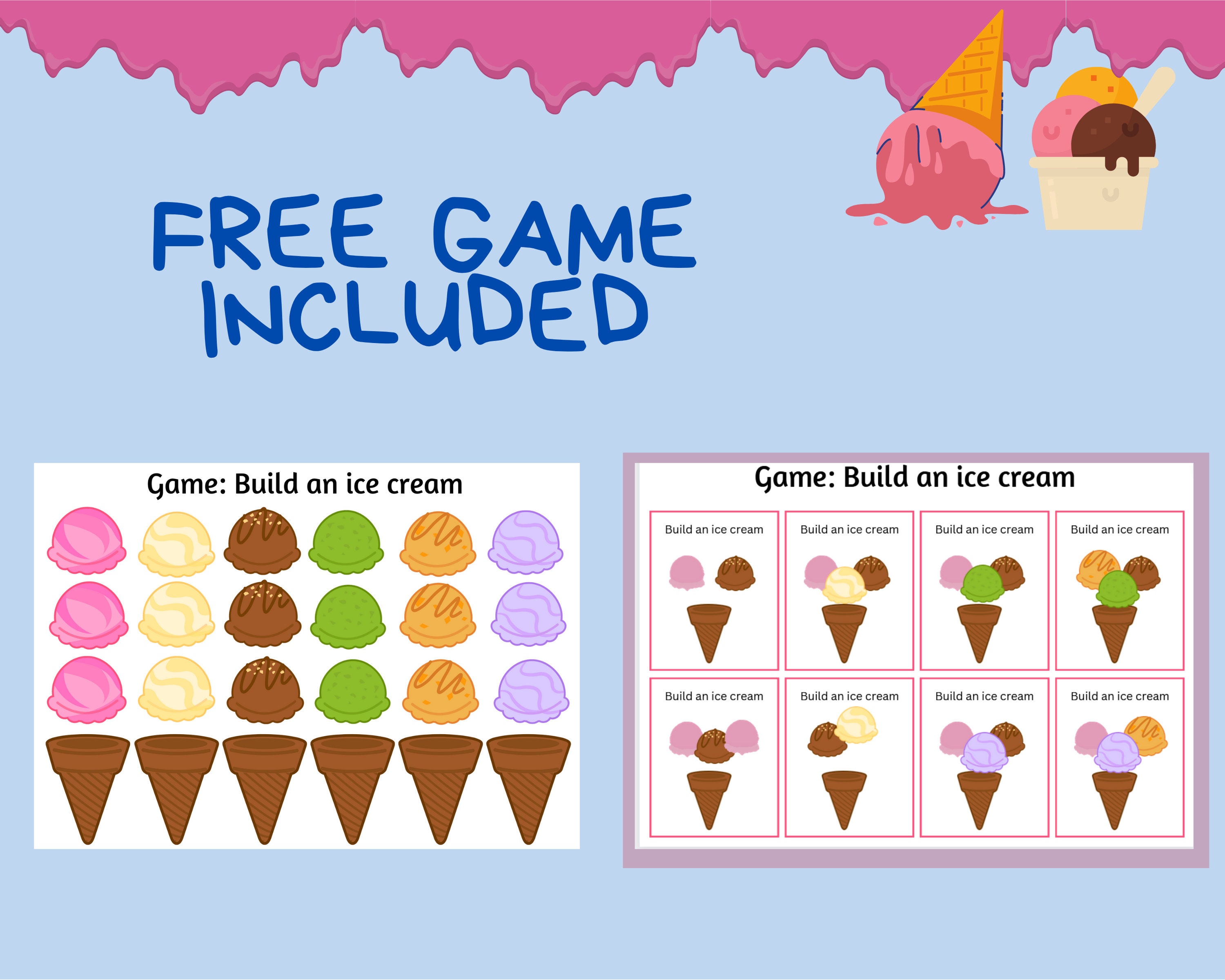 Pretend Play Ice Cream Shop – Printable Dramatic Play Kit for Kids ...