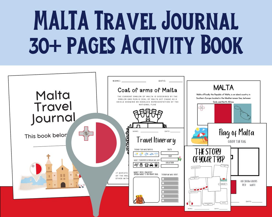 Let’s Explore Malta! Kids Travel Activities, Maltese Printable ...