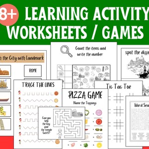 Italy Travel Activities, Kids Printable Worksheets for Italy ,coloring ...