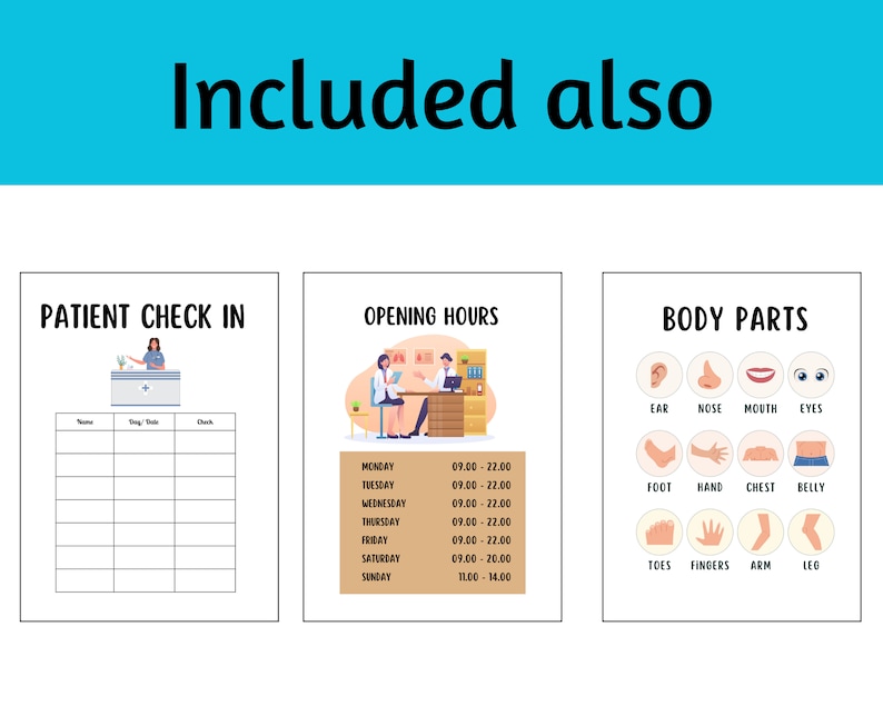 Doctor Printable Pretend Play, Clinic Hospital Dramatic Role Play ...