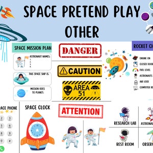 Space Station Pretend Play Printable, Space Dramatic Play, Kids Daycare ...