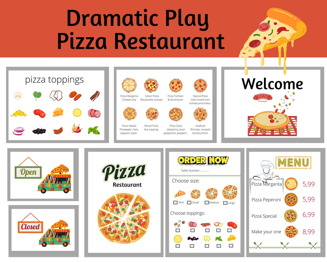 Pizza Restaurant Dramatic Play, Pretend Play, Classroom Dramatic Play ...