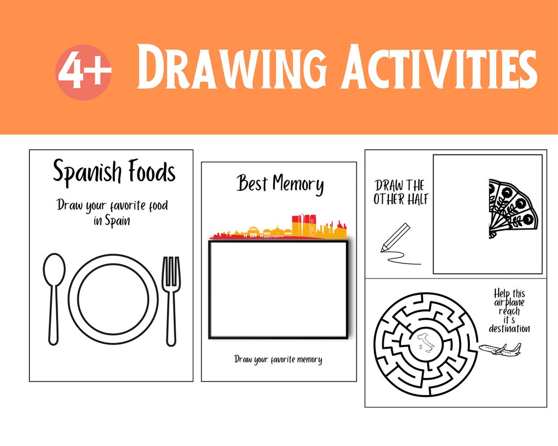 Spain Travel Activities, Kids Printable Worksheets for Barcelona ...