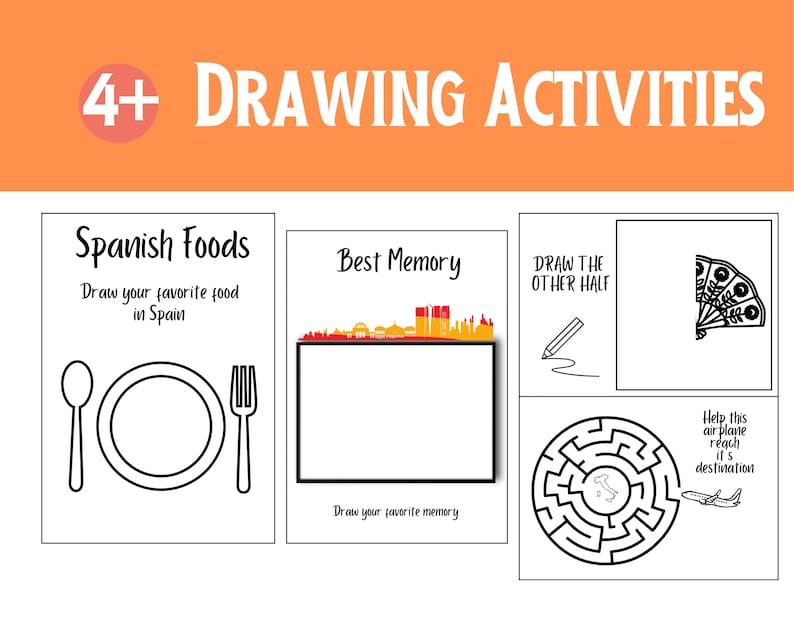 Spain Travel Activities, Kids Printable Worksheets for Barcelona ...