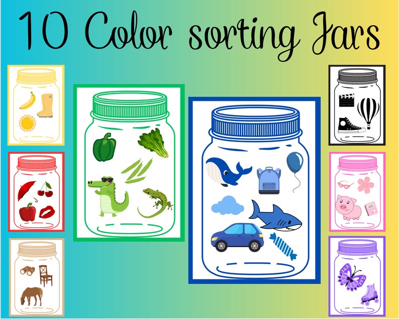 Color Sorting | Matching Game | Montessori Toddler Pintables ...